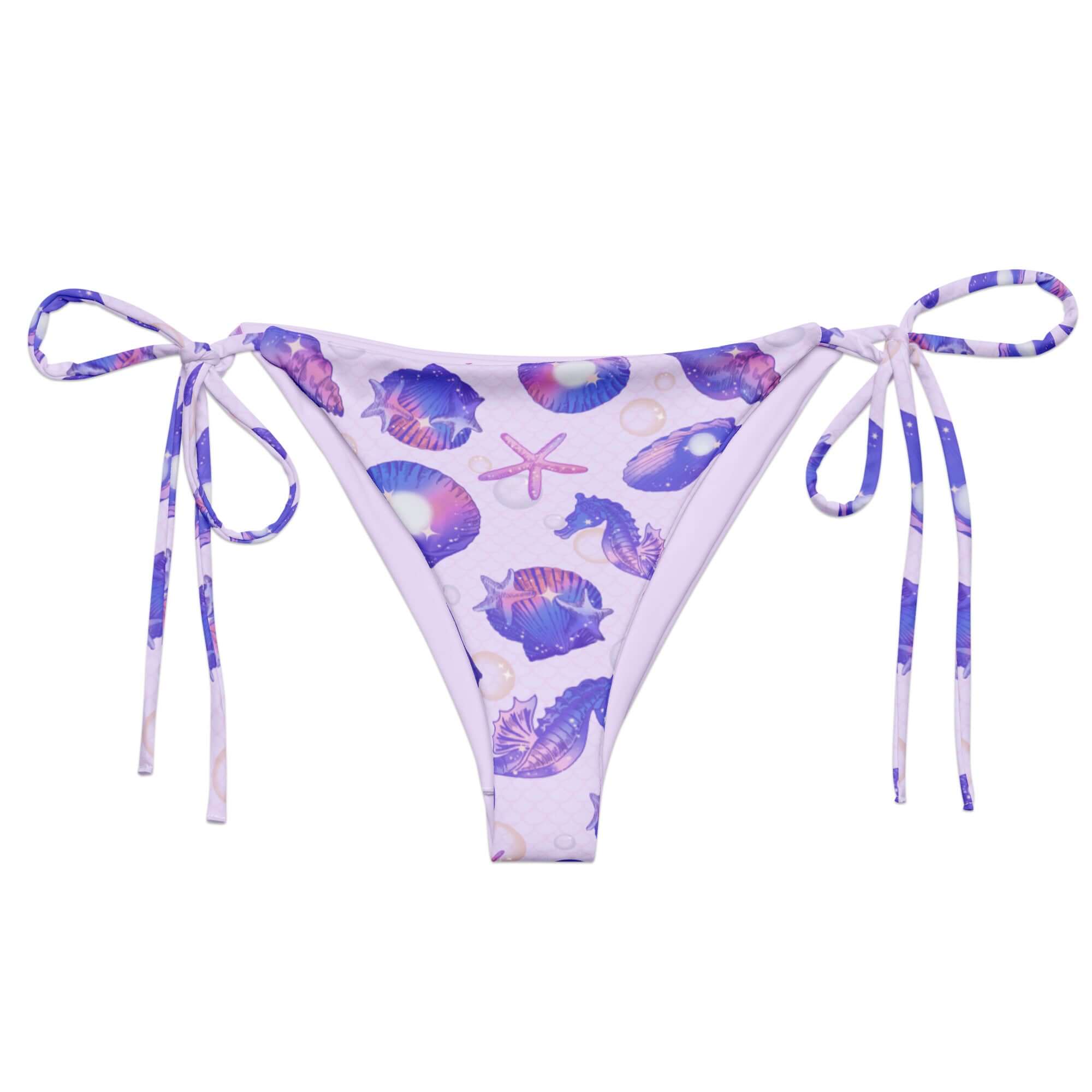 Kawaii Clothing Sea Princess String Bikini Bottom - Koibito Clothing