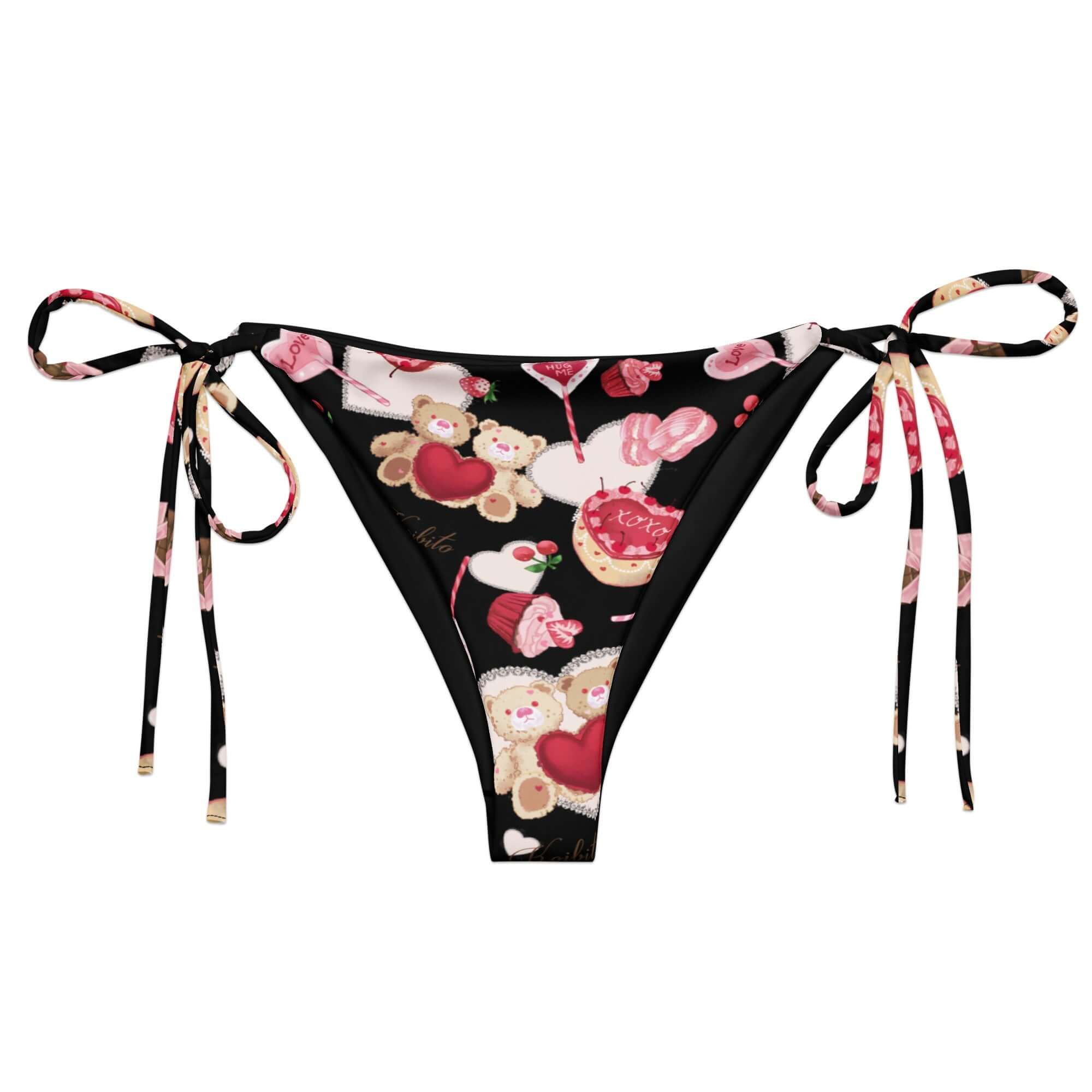 Sugar Sweetheart String Bikini Bottom - Koibito Clothing